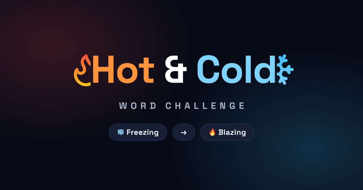 Hot And Cold — Daily Word Game By Meaning Like Wordle